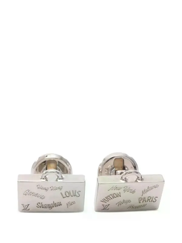 LOUIS VUITTON 2017 Logo-motif Cufflinks - Silver