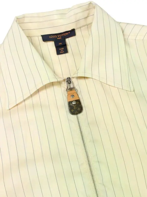 LOUIS VUITTON 2010s Striped Zip-up Shirt
