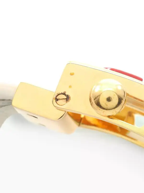 Dior Leather Cd Logo Belt - White