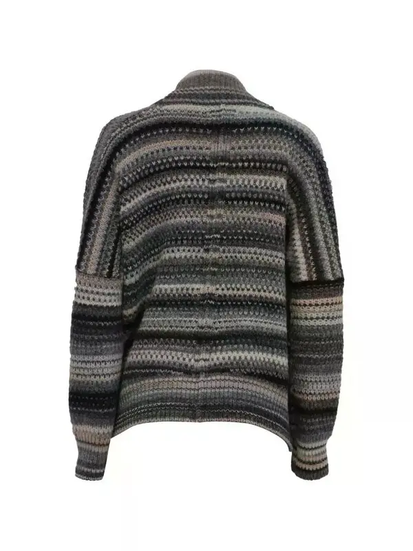 Zadig&Voltaire Tanya Striped Crochet Knit Cardigan