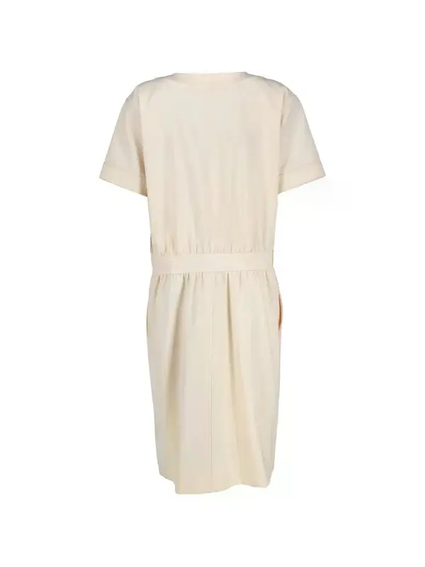 Saint Laurent White Round Neck Short Sleeve Dress