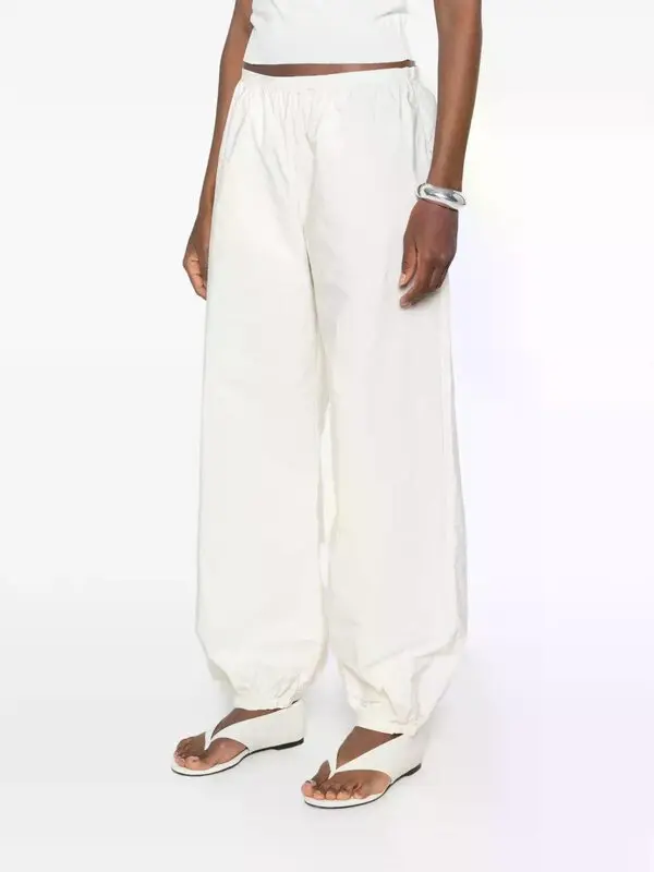 Paloma Wool Off-white Crinkled Texture Tapered Trousers