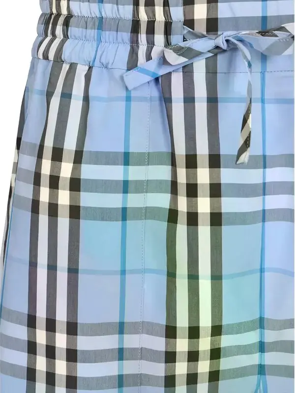Burberry Check Print Drawstring Shorts