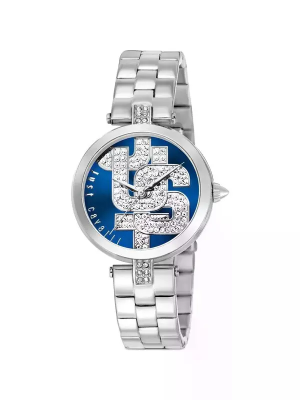 Just Cavalli 32mm Watch With Crystal Embellishment - Blue