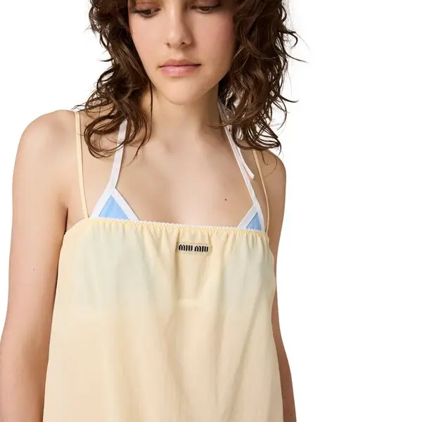 Miu Miu Embroidered Strap Dress