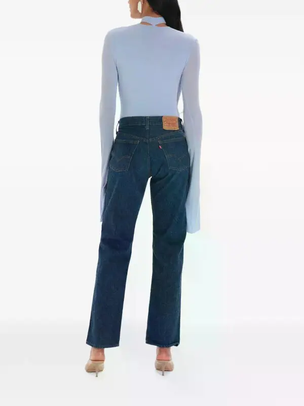 MANURI Suki Pleated Bodysuit - Blue