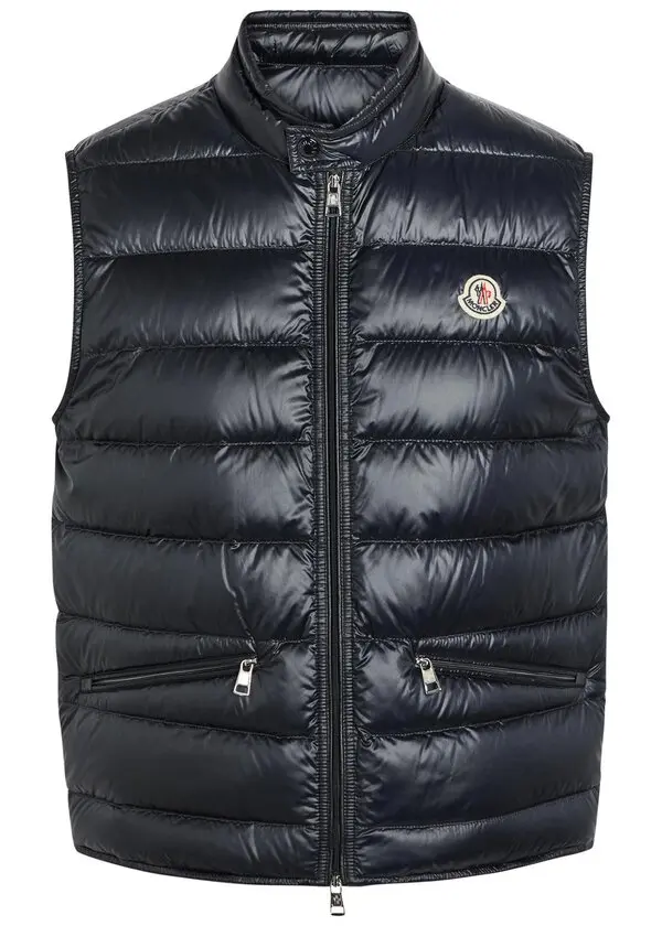 Moncler Padded High-neck Zip-up Gilet - Navy