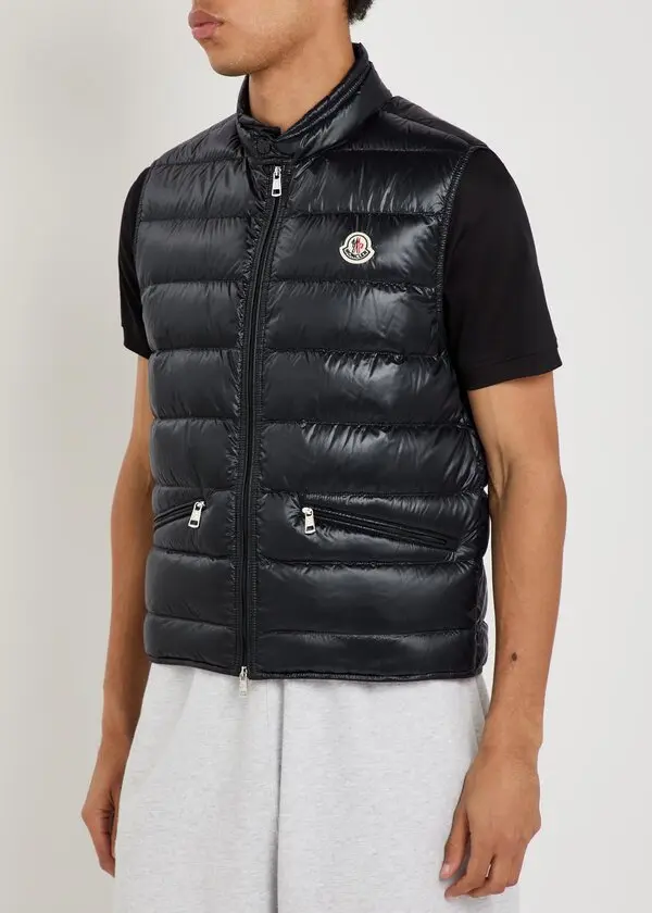 Moncler Padded High-neck Zip-up Gilet - Navy