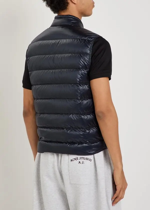 Moncler Padded High-neck Zip-up Gilet - Navy