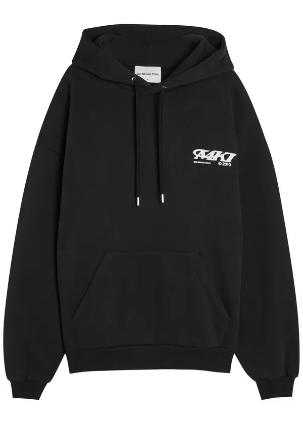 MKI MIYUKI ZOKU Hooded Cotton-blend Sweatshirt - Black