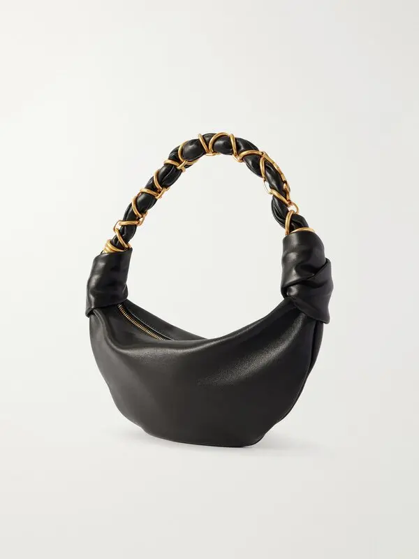 Saint Laurent Amalia Mini Leather Shoulder Bag - Black