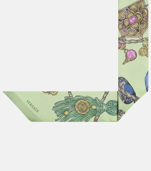 Versace Floral Silk Twill Scarf - Multicoloured