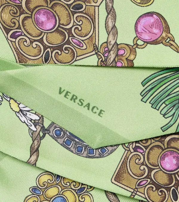 Versace Floral Silk Twill Scarf - Multicoloured