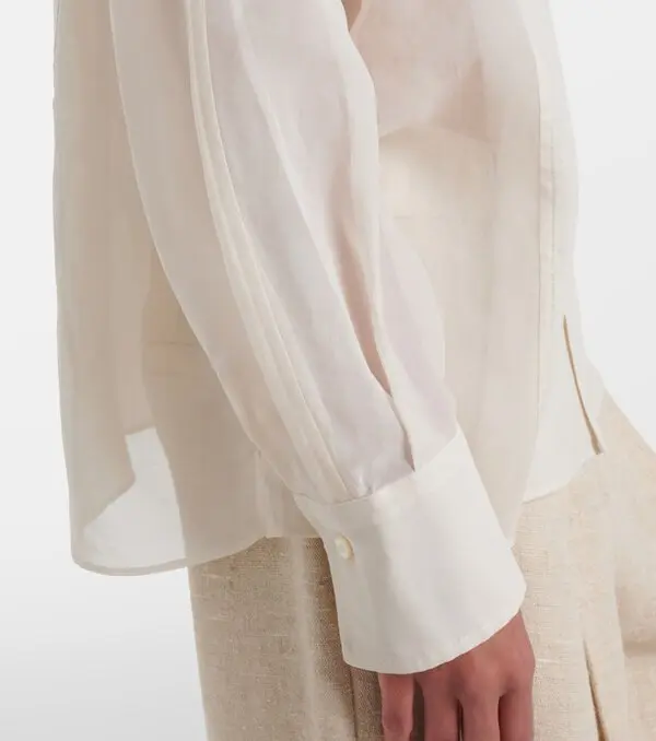 Brunello Cucinelli Classic Collar Linen Shirt