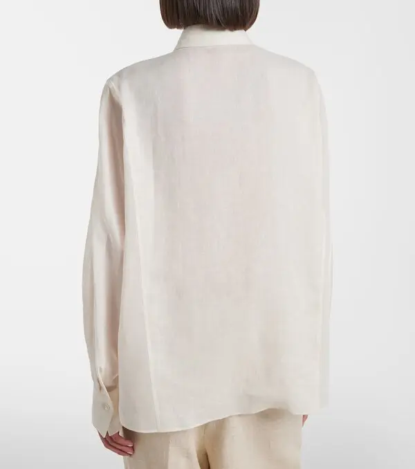 Brunello Cucinelli Classic Collar Linen Shirt