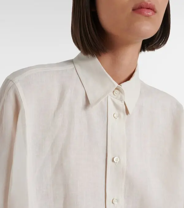 Brunello Cucinelli Classic Collar Linen Shirt