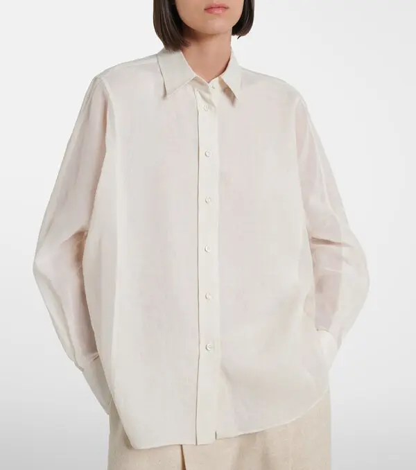 Brunello Cucinelli Classic Collar Linen Shirt