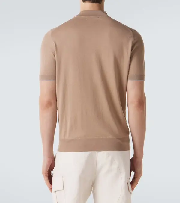 Brunello Cucinelli Mock Neck Cotton Sweater - Brown