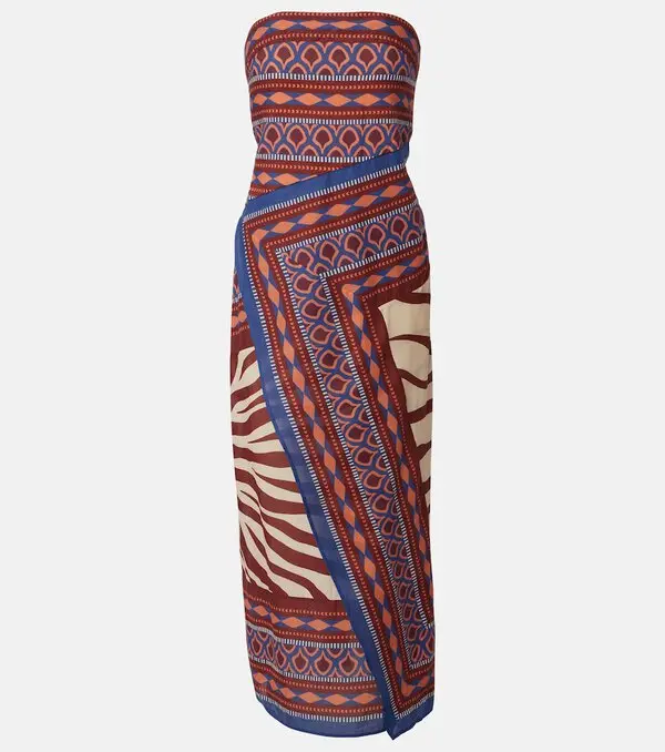 Johanna Ortiz Printed Wrap Dress - Multicoloured