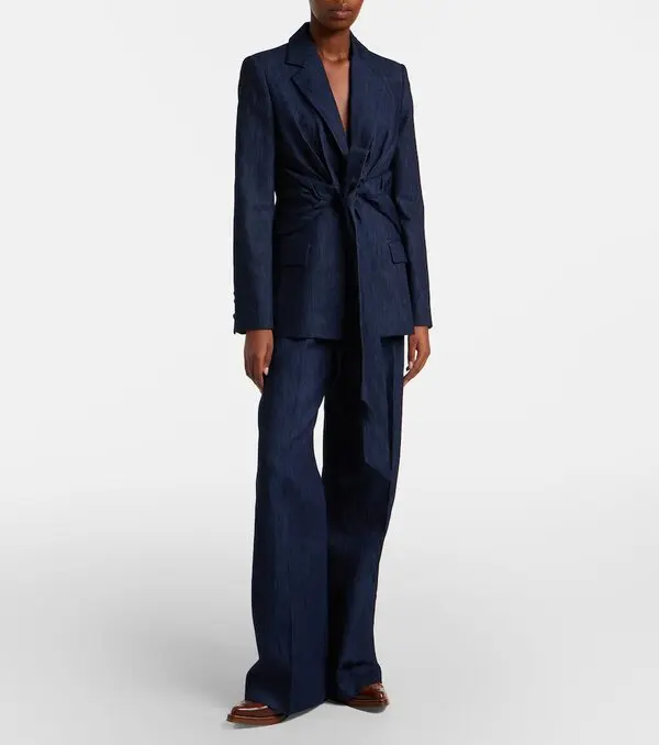 Gabriela Hearst Grant Denim Blazer - Blue