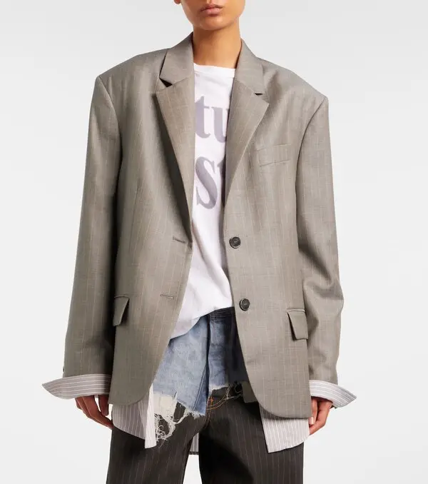 Acne Studios Striped Wool Jacket