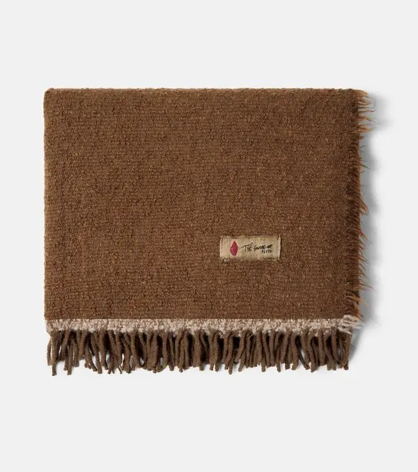 THE HOUSE OF LYRIA Garison Alpaca, Wool, And Cashmere Throw - Brown