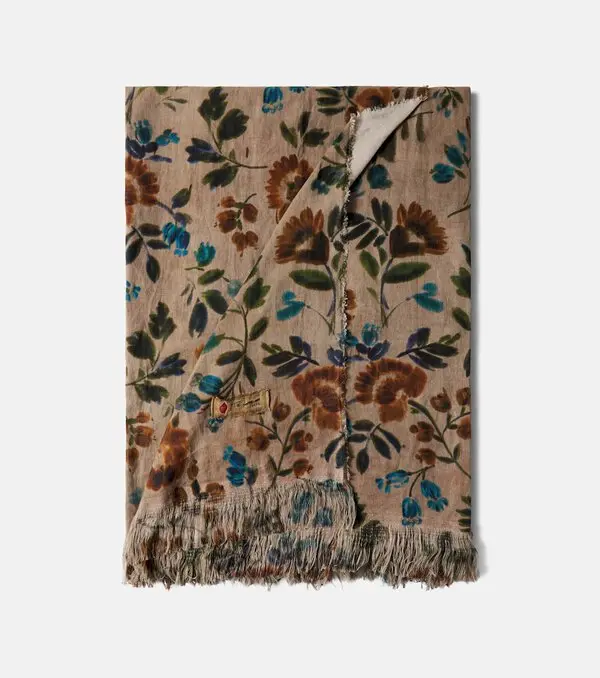 THE HOUSE OF LYRIA Sollievo Floral Linen Tablecloth - Multicoloured