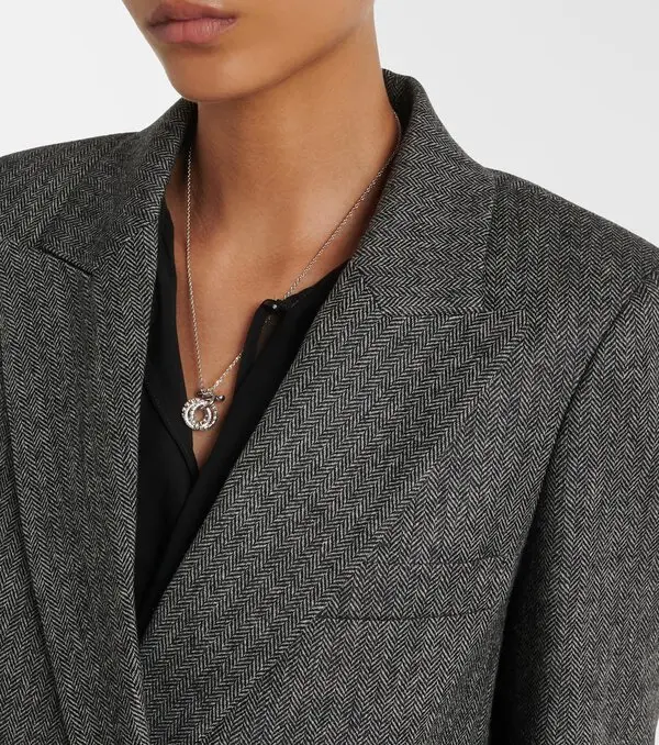 BLAZÉ MILANO Everyday Herringbone Wool-blend Blazer