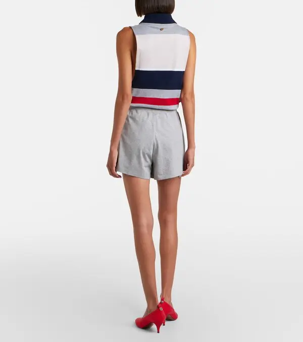 Versace Logo Cotton Jersey Shorts