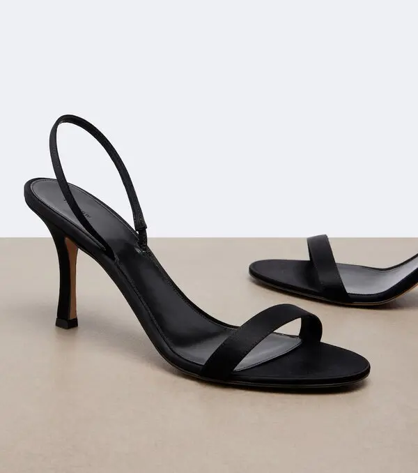 THE ROW Ella Satin Slingback Sandals