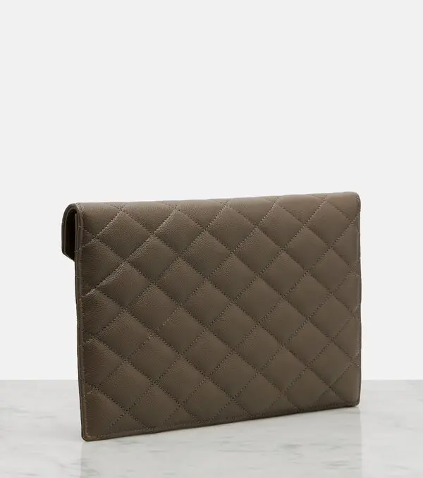 Saint Laurent Quilted Leather Clutch