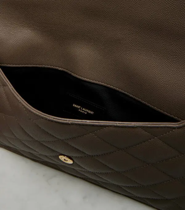 Saint Laurent Quilted Leather Clutch