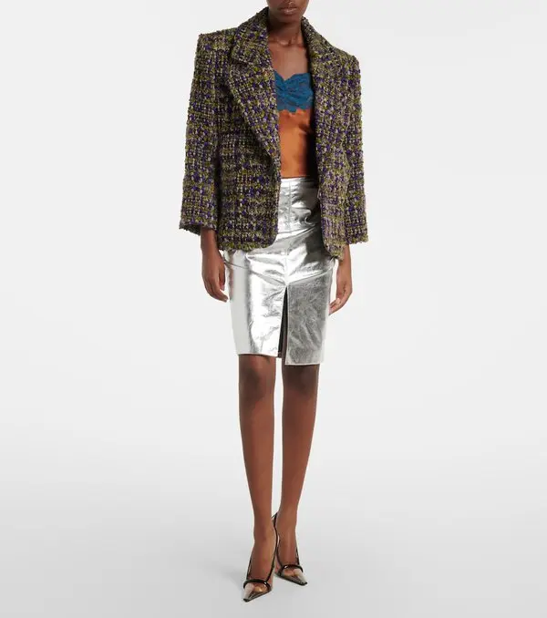 Saint Laurent Wool-blend Tweed Jacket