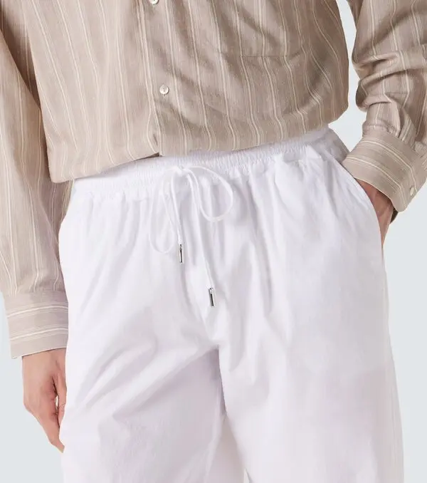 Fedeli Cotton-blend Trousers - White