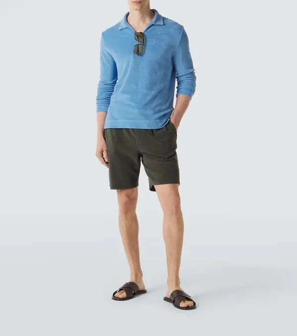 Fedeli Cotton Terry Shorts - Green