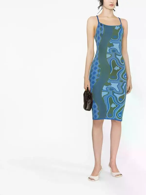 Ahluwalia Graphic-print Fitted Dress