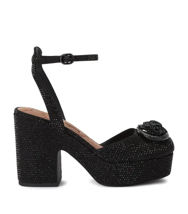 Kurt Geiger Embellished Platform Pumps - Black