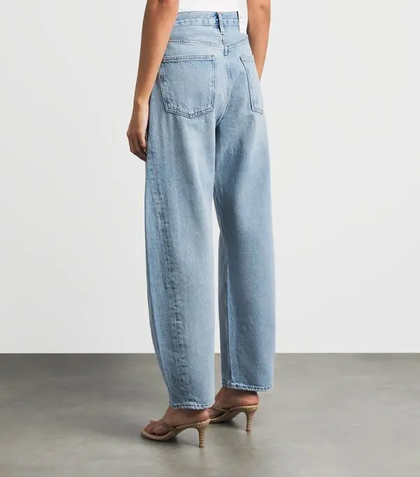 AGOLDE Luna Pierced Tapered Jeans - Blue