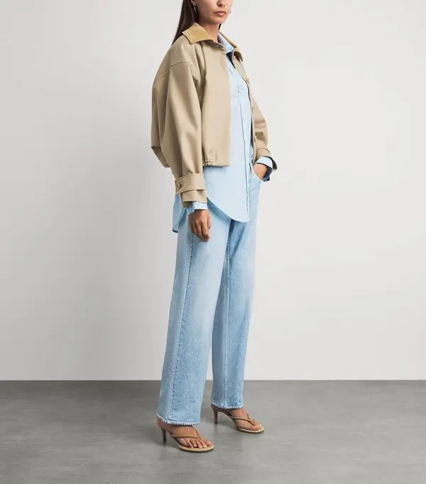 Rag & Bone Trompe-l'oeil Wide-leg Trousers - Blue