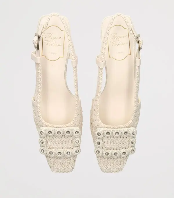 ROGER VIVIER Crochet Belle Vivier Slingback Pumps