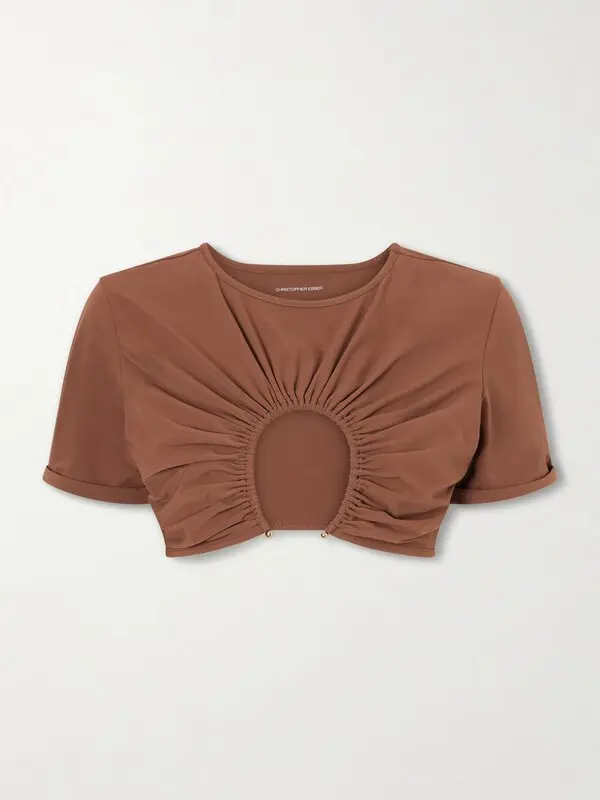 Christopher Esber U Prong Tee Bikini Top - Brown