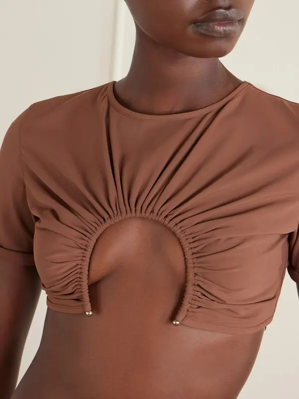 Christopher Esber U Prong Tee Bikini Top - Brown