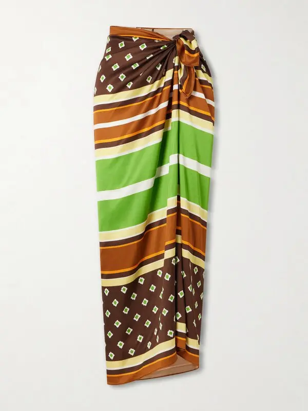 Faithfull The Brand Soleil Satin Waist Scarf - Multi