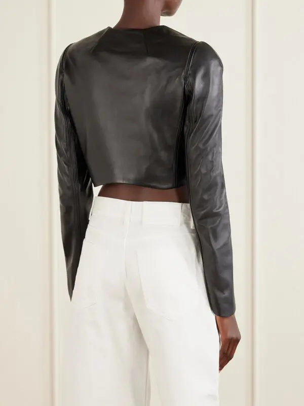 Alaïa Leather Biker Jacket - Black