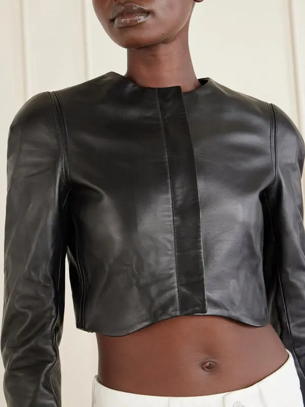 Alaïa Leather Biker Jacket - Black