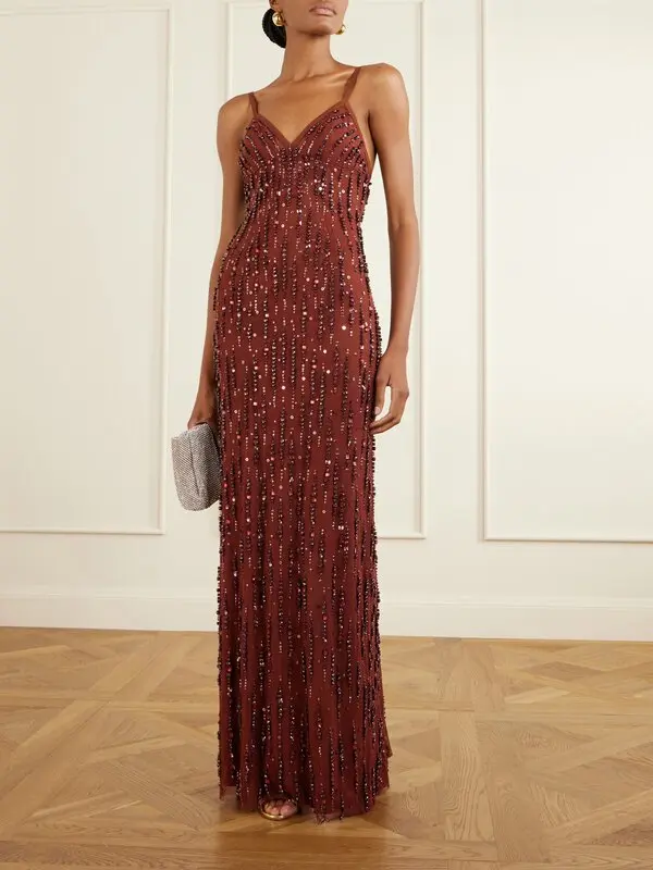 Jenny Packham Ishbel' Sequin Embellished Gown