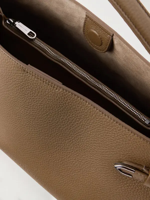 Brunello Cucinelli Textured Leather Shoulder Bag