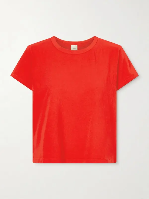 LESET The Margo Cotton-jersey T-shirt - Red