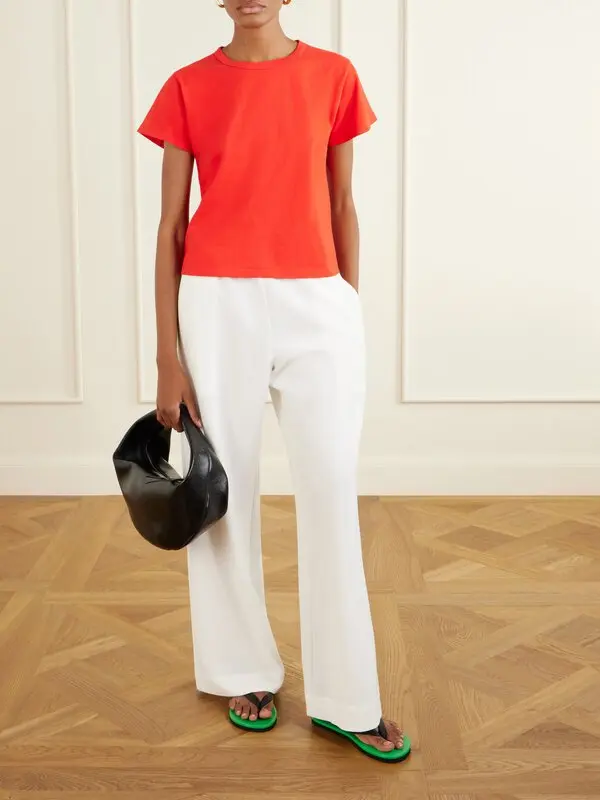 LESET The Margo Cotton-jersey T-shirt - Red
