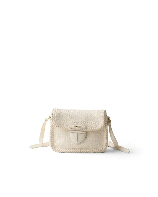 Prada Woven Leather Mini Shoulder Bag